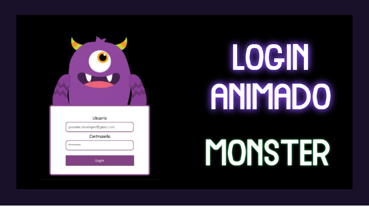 GitHub - gcancho/login-animado-monster: Login animado