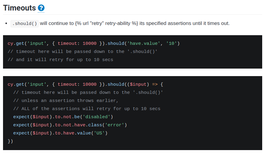 Missing link retry-ability · Issue #1867 · cypress-io/cypress-documentation · GitHub