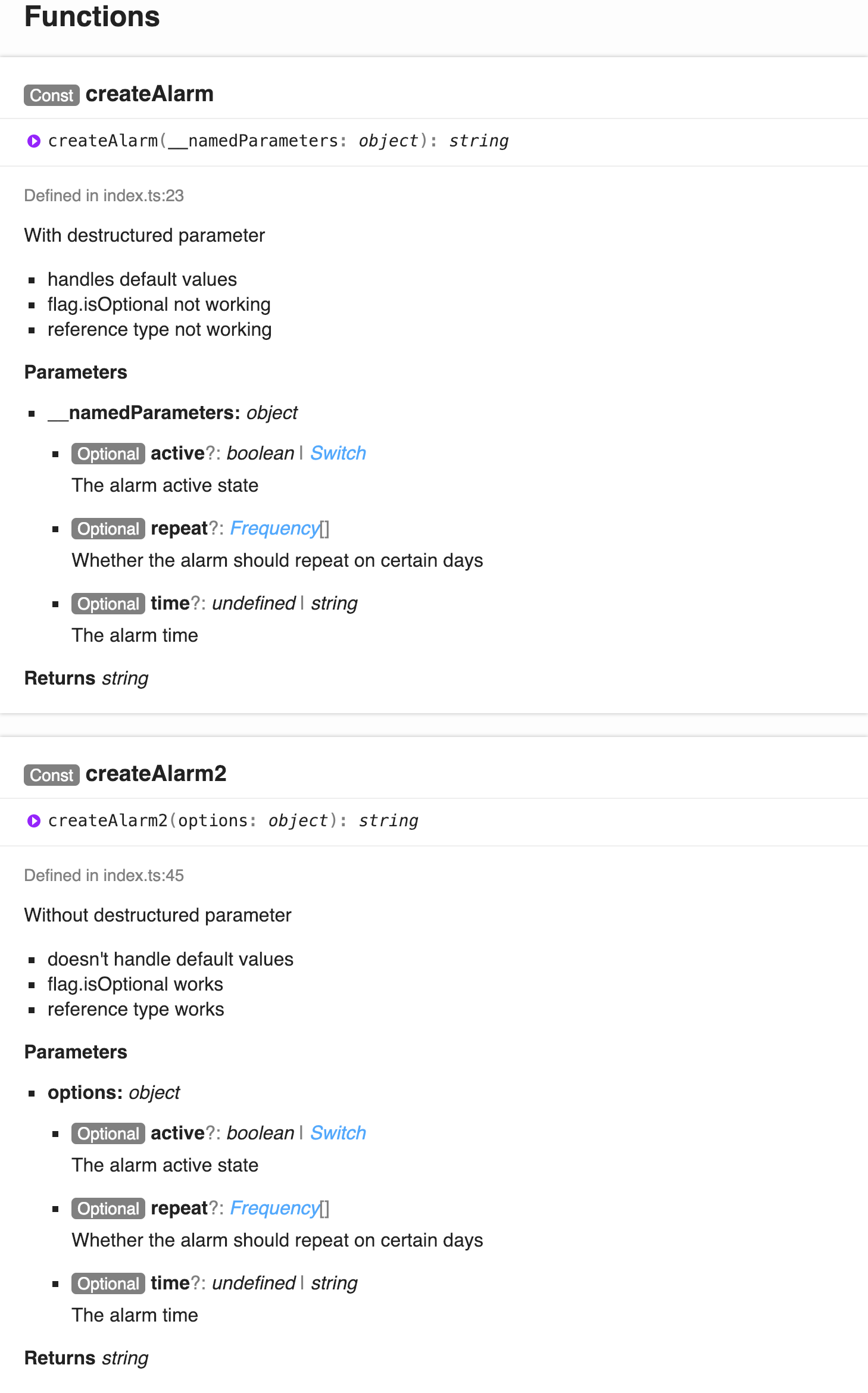 Destructured parameters: flag.isOptional and reference types not ... Destructured parameters: flag.isOptional and reference types not ...