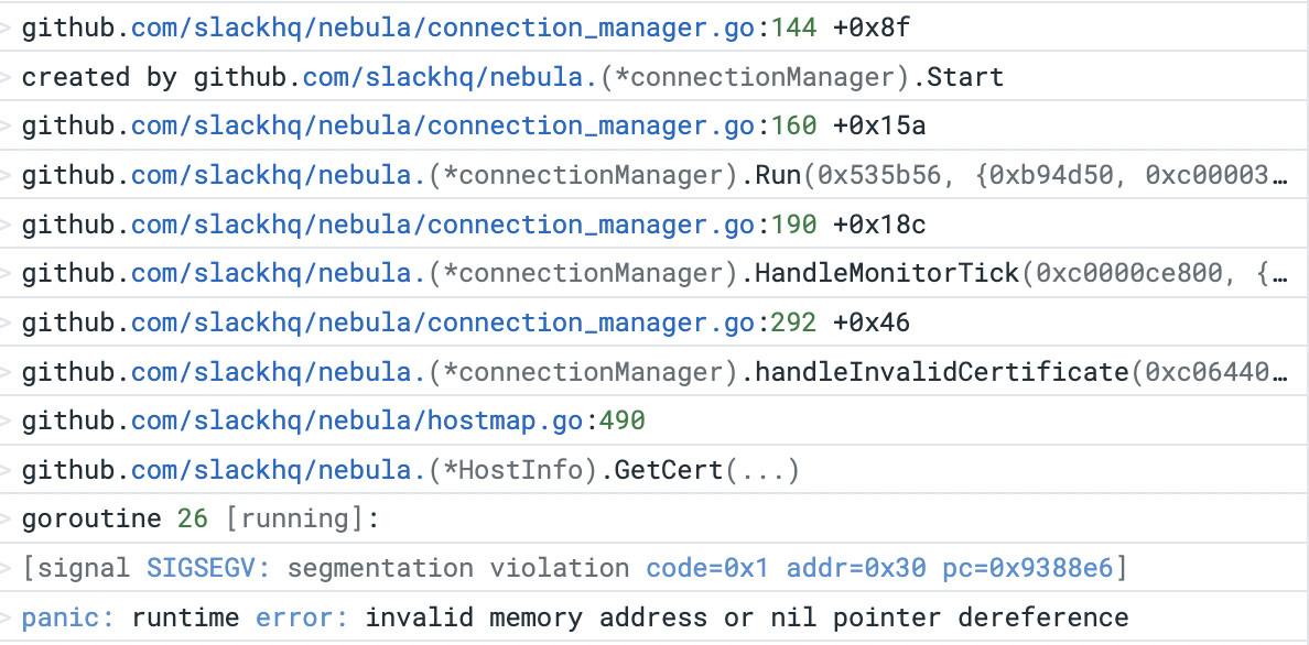 panic: runtime error · Issue #657 · slackhq/nebula · GitHub