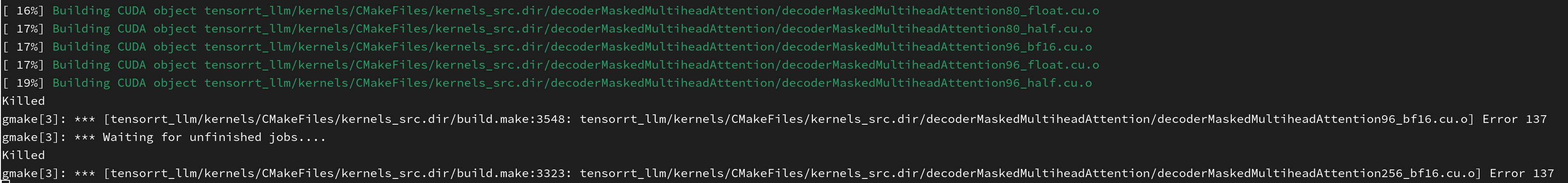 Out-of-memory error when building TensorRT-LLM in the container · Issue #186 · NVIDIA/TensorRT ...