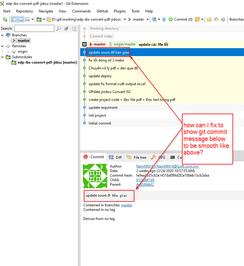 Font Broken With Utf 8 In Git Commit Message Detail Panel · Issue 7949 · Gitextensions