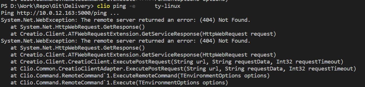 ping command does not work on .Net Core · Issue #180 · Advance-Technologies-Foundation/clio · GitHub