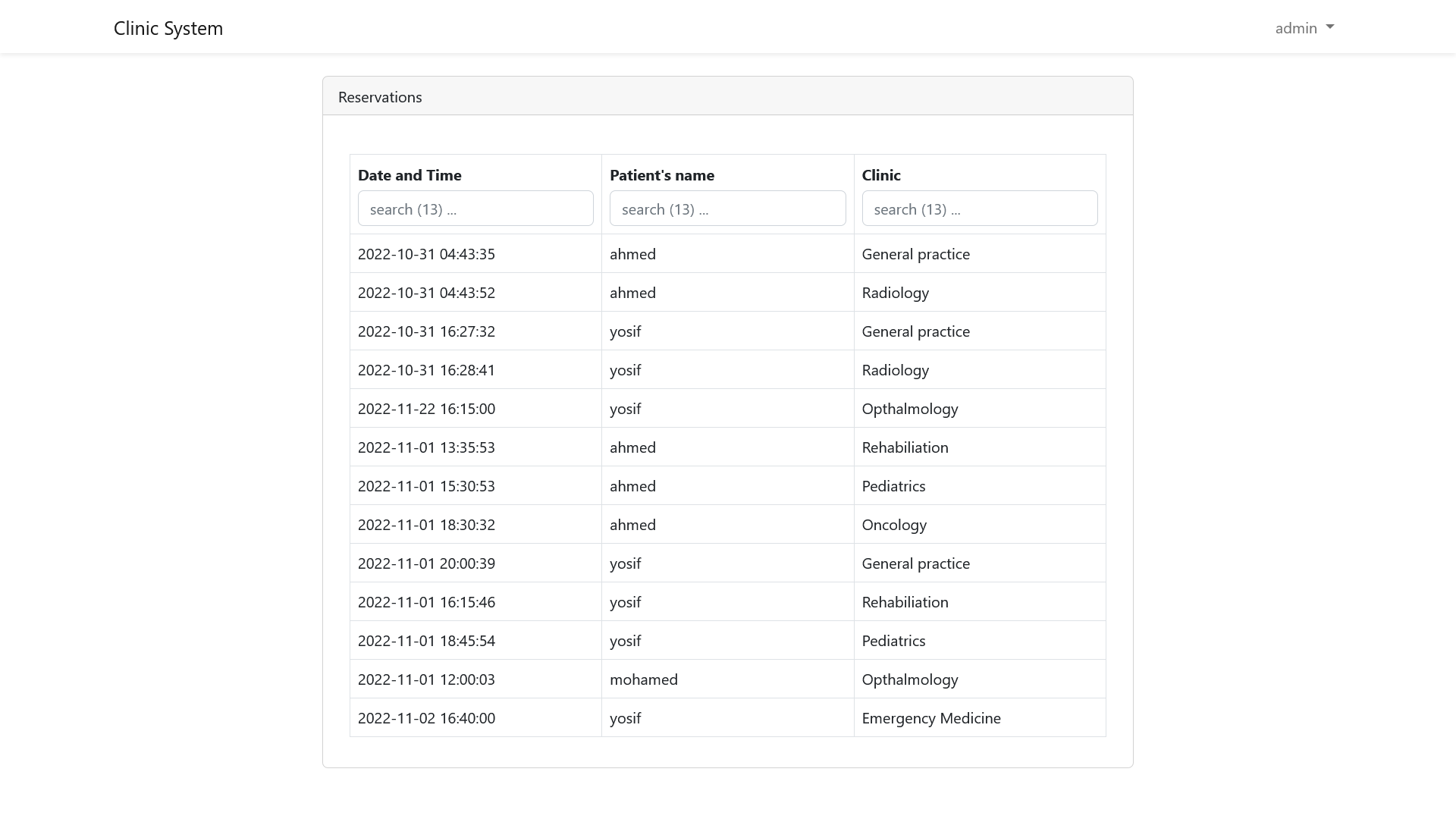 GitHub - rasheedy97/ClinicSystemReservation