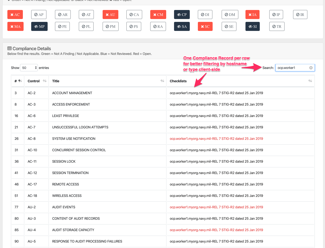 [FEATURE] Show the Compliance Report one result per line, not grouped · Issue #162 · Cingulara ...