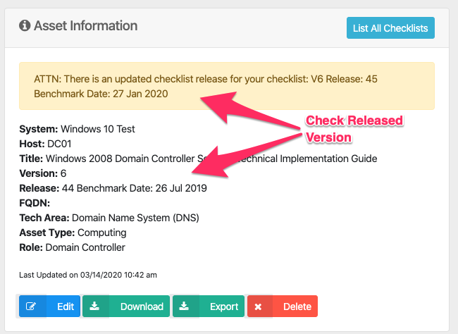 [FEATURE] Show Visually when the Checklist has an updated version/release available · Issue #164 ...