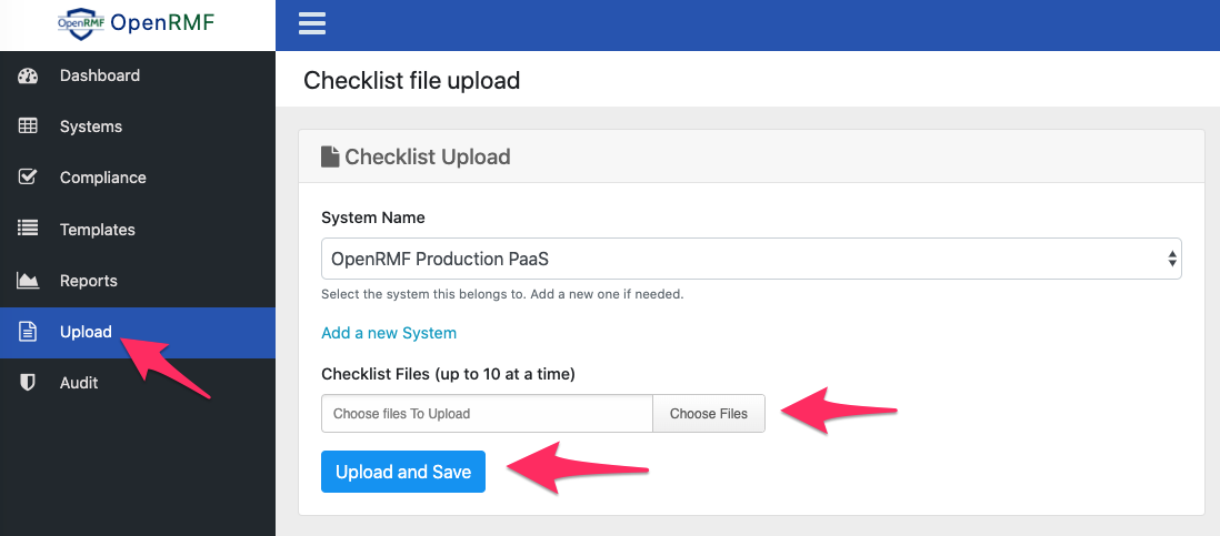 [FEATURE] Uploading an existing checklist / SCAP through the Upload ...