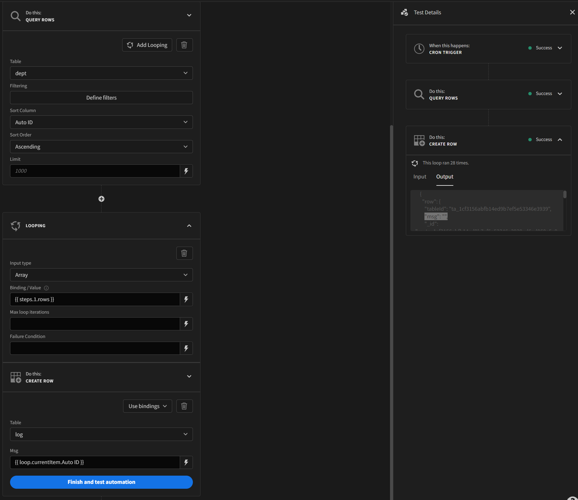 Automation Looping Handlebar Cannot Access To Column Name Have Whitespace Ex Auto Id · Issue