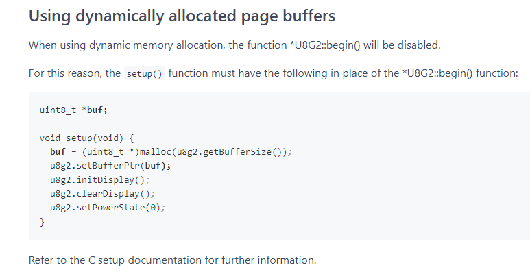 Having more than single buffer, double buffering? · Issue #1950 · olikraus/u8g2 · GitHub