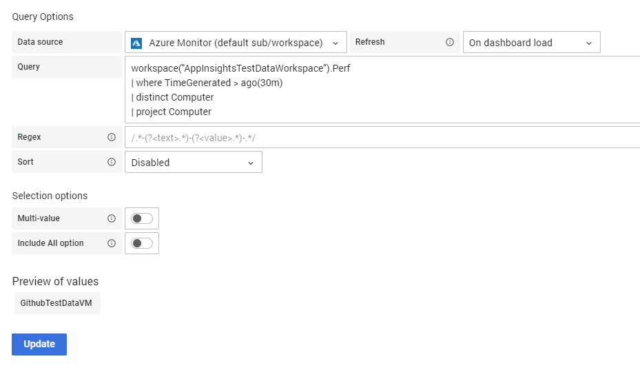 Template Variables based on Azure Monitor queries failing · Issue #35590 · grafana/grafana · GitHub