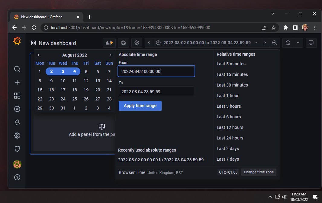 Time picker doesn't indicate relative time range within same day · Issue #53378 · grafana ...