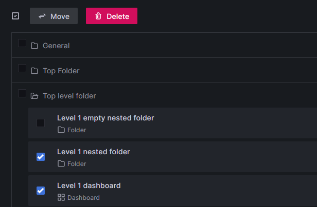 NestedFolders: Selected items behavior · Issue #65289 · grafana/grafana · GitHub