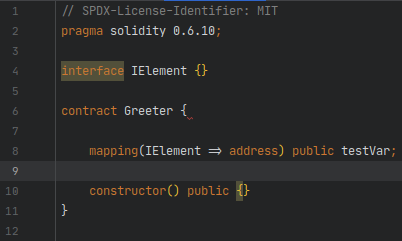 Errors when using interfaces types in mappings variables · Issue #206 · intellij-solidity ...
