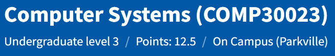 GitHub - lf2lf2kk/COMP30023-Computer-Systems