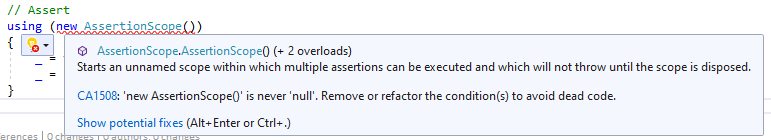 CA1508 False positive on declaration using statement · Issue #4526 · dotnet/roslyn-analyzers ...