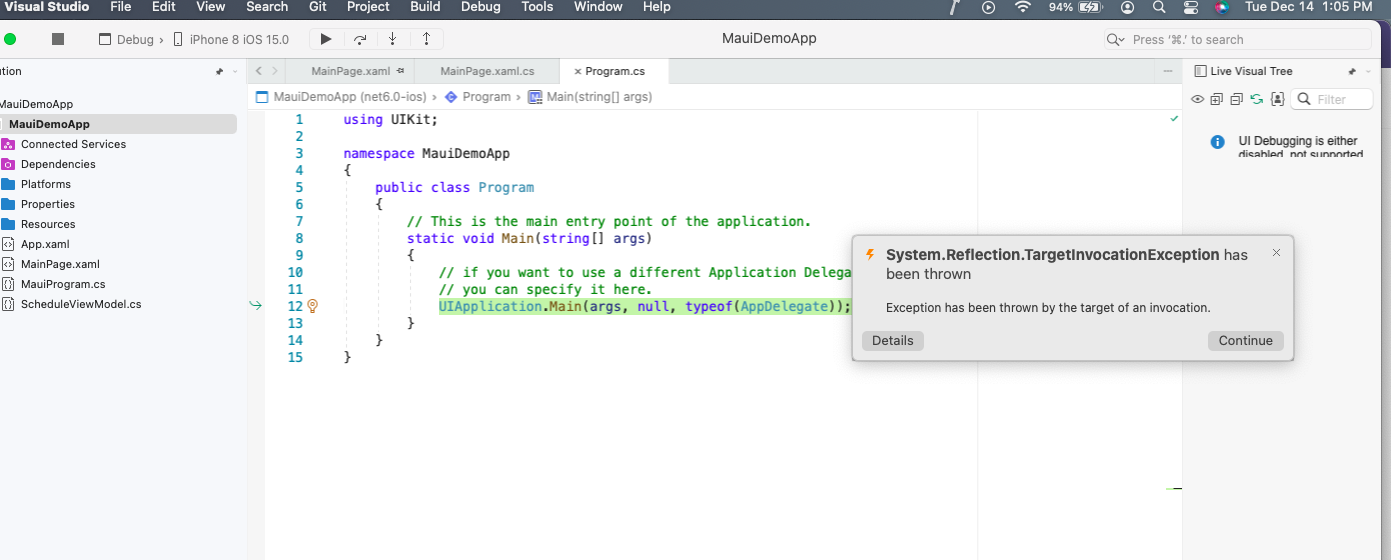 [iOS, MacCatalyst] Application getting crashed if load RadioButton. · Issue #3757 · dotnet/maui ...