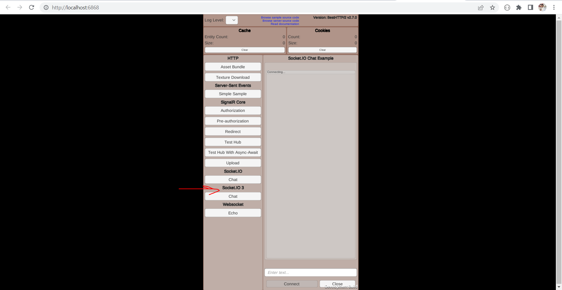 socketIO3 does not work on webgl · Issue #7 · Benedicht/BestHTTP_Examples · GitHub