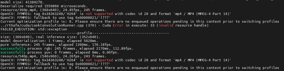 ../rtSafe/cuda/caskConvolutionRunner.cpp (370) - Cuda Error in execute: 33 (invalid resource ...