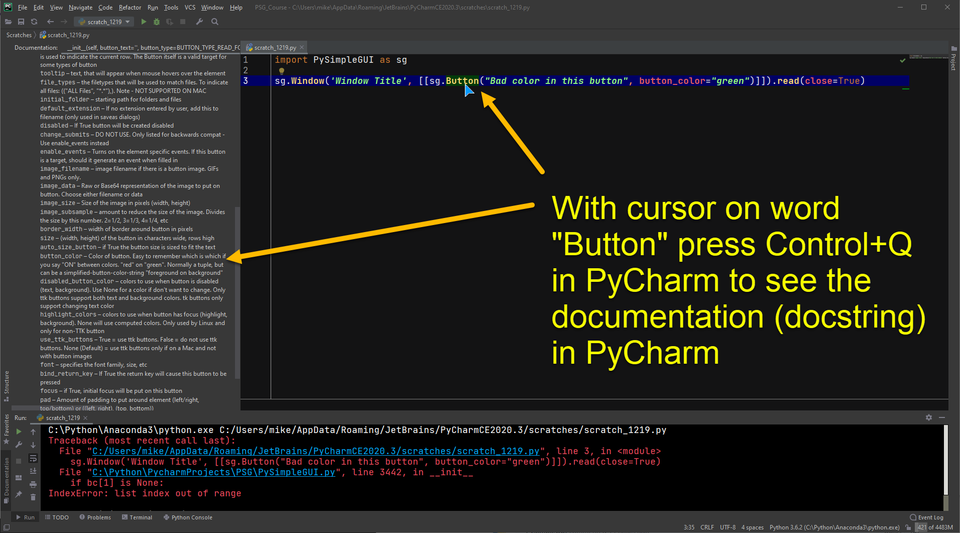 [ Bug] My problem is... list index out of range for sg.Button(button_color=str) or for update ...