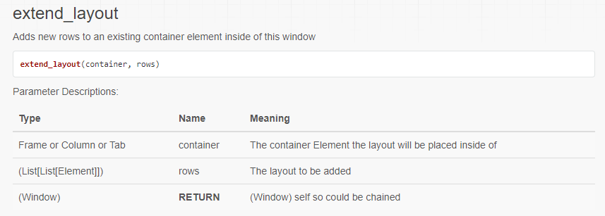 Dynamic load more GUI elements · Issue #845 · PySimpleGUI/PySimpleGUI · GitHub