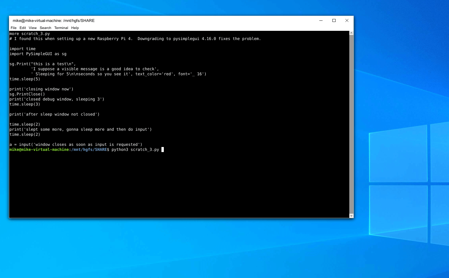 [ Bug ] Debug print window (sg.Print / sg.easy_print) not closing when calling PrintClose or ...