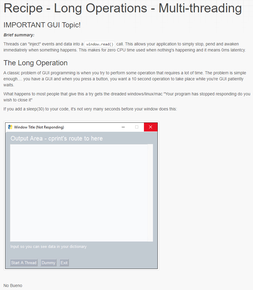 Quuestion Pysimplegui Hangs After Loop · Issue 4097 · Pysimpleguipysimplegui · Github