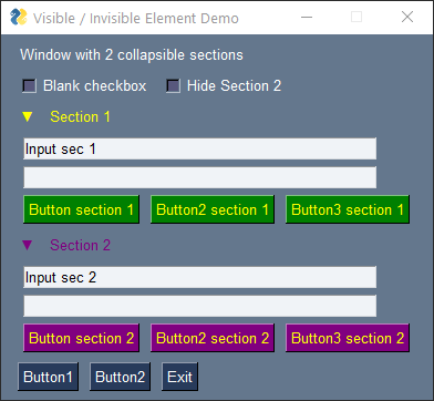 Collapsible Sections - Have a section collapsed on program open ...