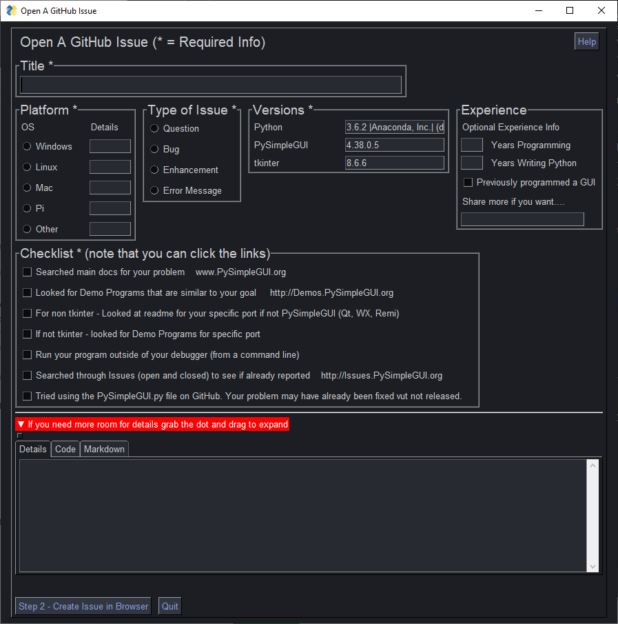[Question] Auto-gen layouts · Issue #4140 · PySimpleGUI/PySimpleGUI · GitHub