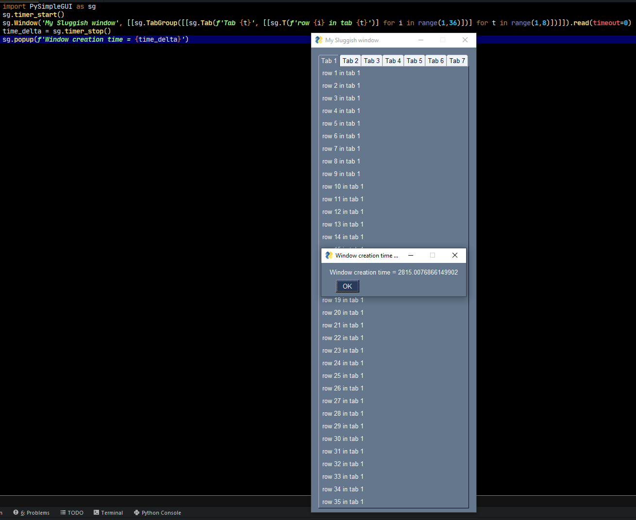 [Question] Speed issues · Issue #4217 · PySimpleGUI/PySimpleGUI · GitHub
