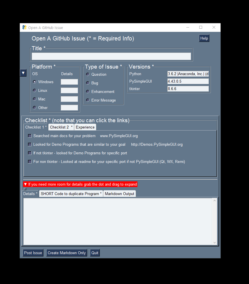 [ Bug] Post Button/option not visible while using sg.main_open_github_issue() · Issue #4334 ...