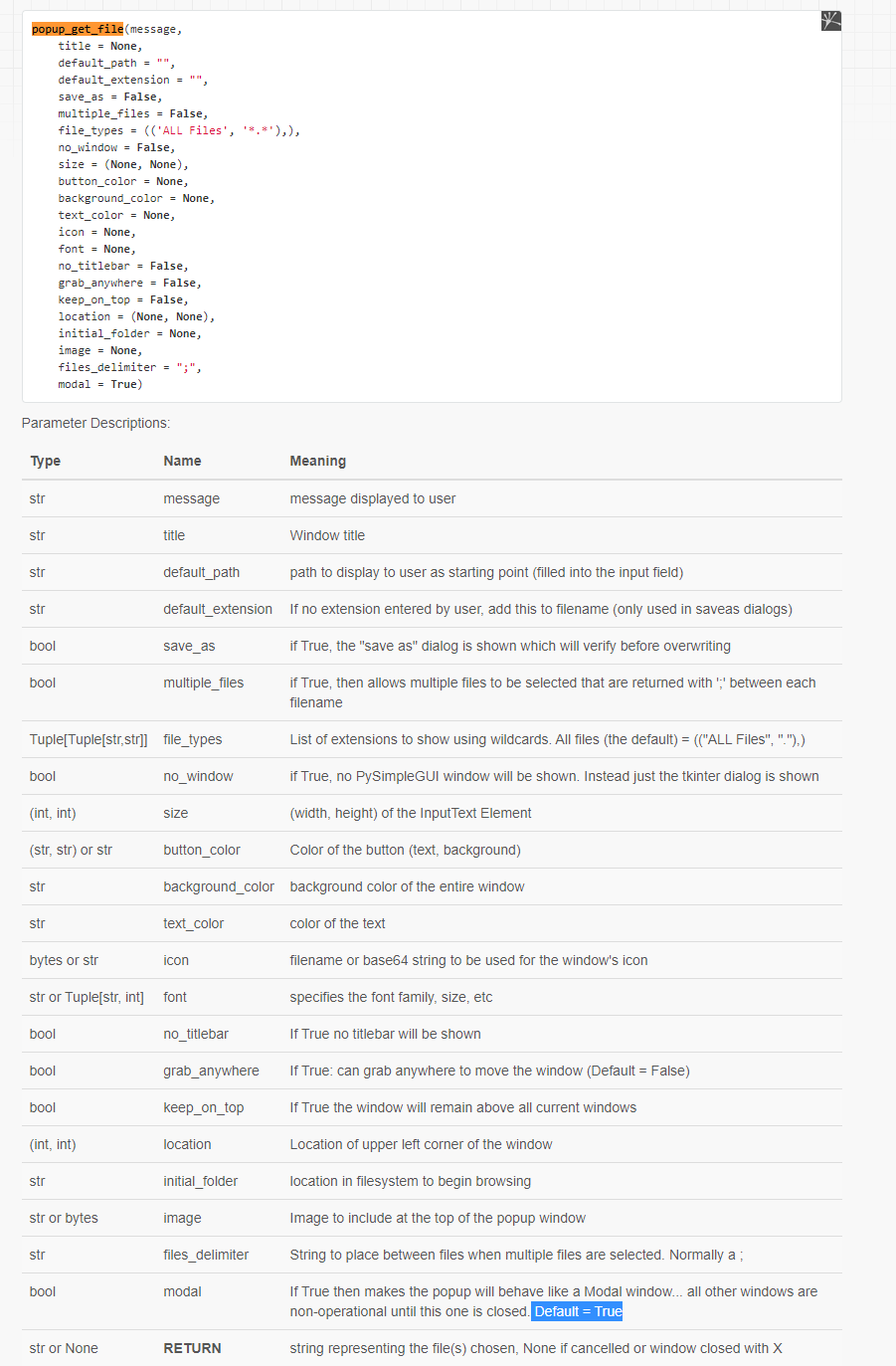 image parameter does not work for popup_scrolled high-level API · Issue #3286 · PySimpleGUI ...