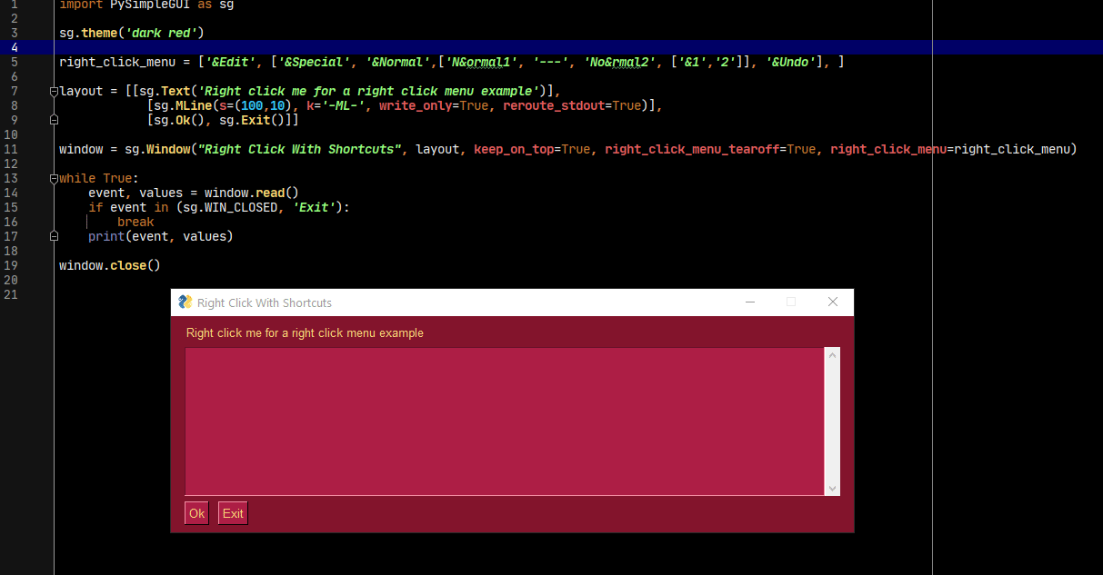 [Bug/Question] Right click menu does not show shortcuts · Issue #4402 · PySimpleGUI/PySimpleGUI ...