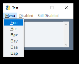 [Bug] Inconsistent shortcut key placement in disabled menu entries · Issue #4472 · PySimpleGUI ...