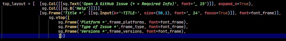 Setting the size of a Frame · Issue #533 · PySimpleGUI/PySimpleGUI · GitHub