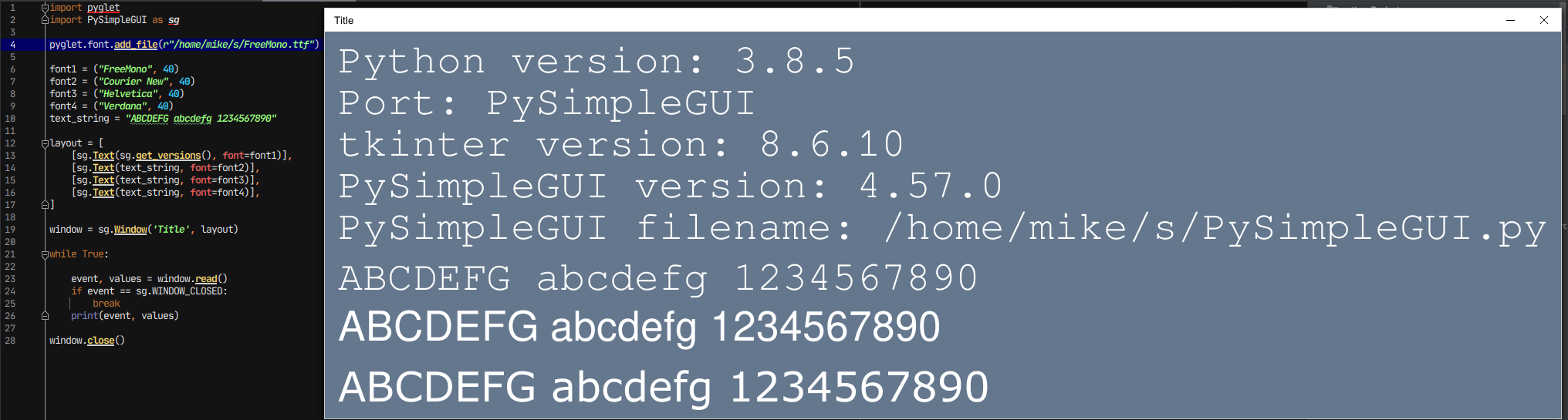 [Enhancement] Pyglet integration · Issue #1525 · PySimpleGUI/PySimpleGUI · GitHub