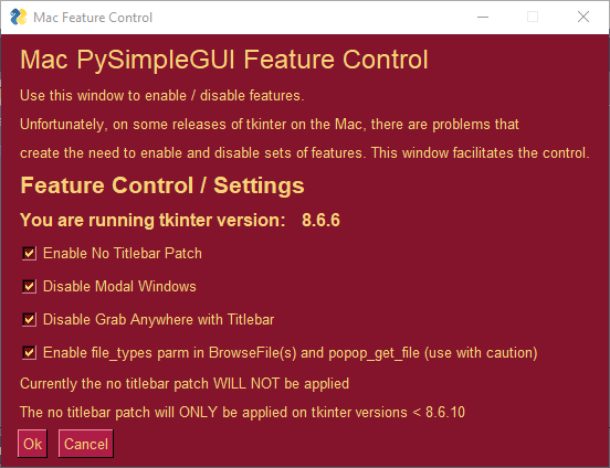 [Bug] keep_on_top=True disable by no_titlebar=True on macOS · Issue #5515 · PySimpleGUI ...