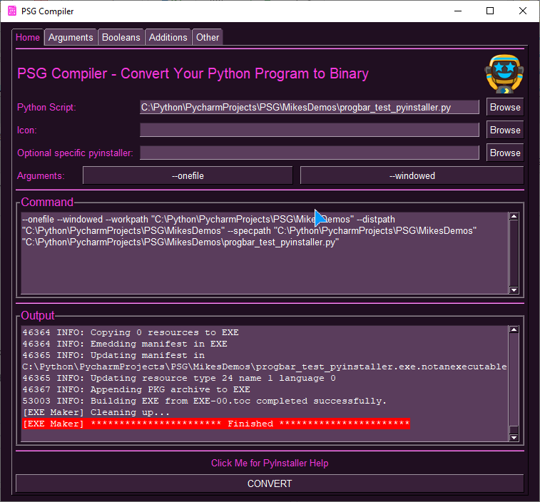 [ Bug/Question] sg.ProgressBar do not work after converting the program to EXE · Issue #5608 ...