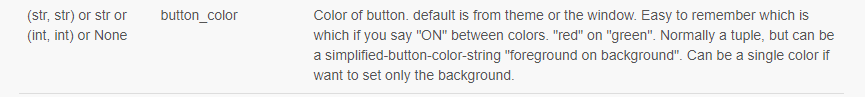 [Question] Button font color question · Issue #5651 · PySimpleGUI/PySimpleGUI · GitHub