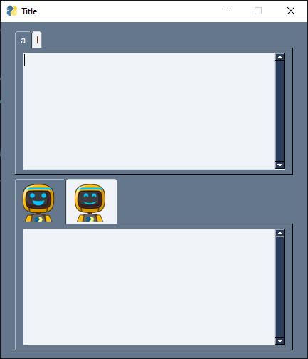 [Bug] Tabs without text do not update returned values dictionary for TabGroup when swapping ...