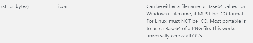 [Enhancement] How to use base64 icons · Issue #6590 · PySimpleGUI/PySimpleGUI · GitHub