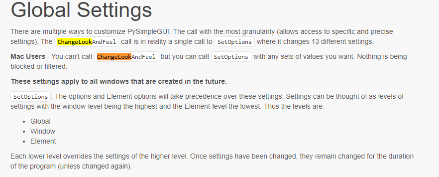 [Enhancement/Bug] change_look_and_feel and set_options only works properly before defining ...