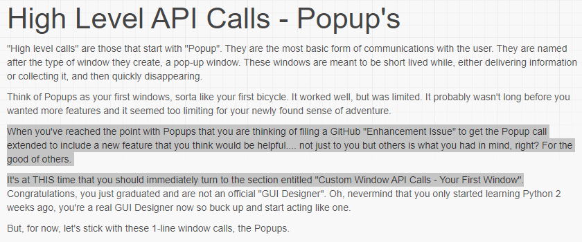 [ Enhancement] My problem is...setting text size for PopupGetText() input field and buttons ...