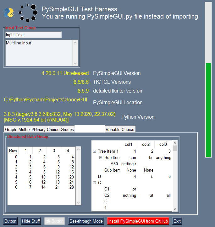 [Bug] Table alternating_row_color is not working · Issue #1286 · PySimpleGUI/PySimpleGUI · GitHub