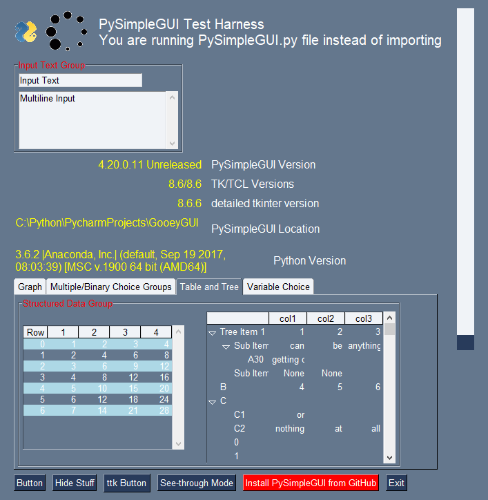 [Bug] Table alternating_row_color is not working · Issue #1286 · PySimpleGUI/PySimpleGUI · GitHub