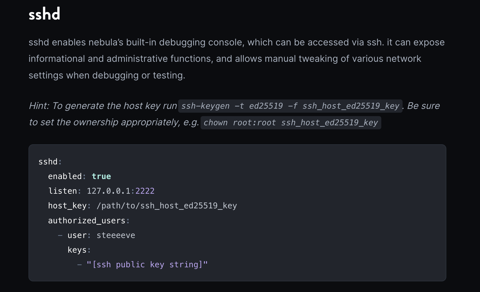 Add a hint on how to generate SSH host key by JohnMaguire · Pull ...
