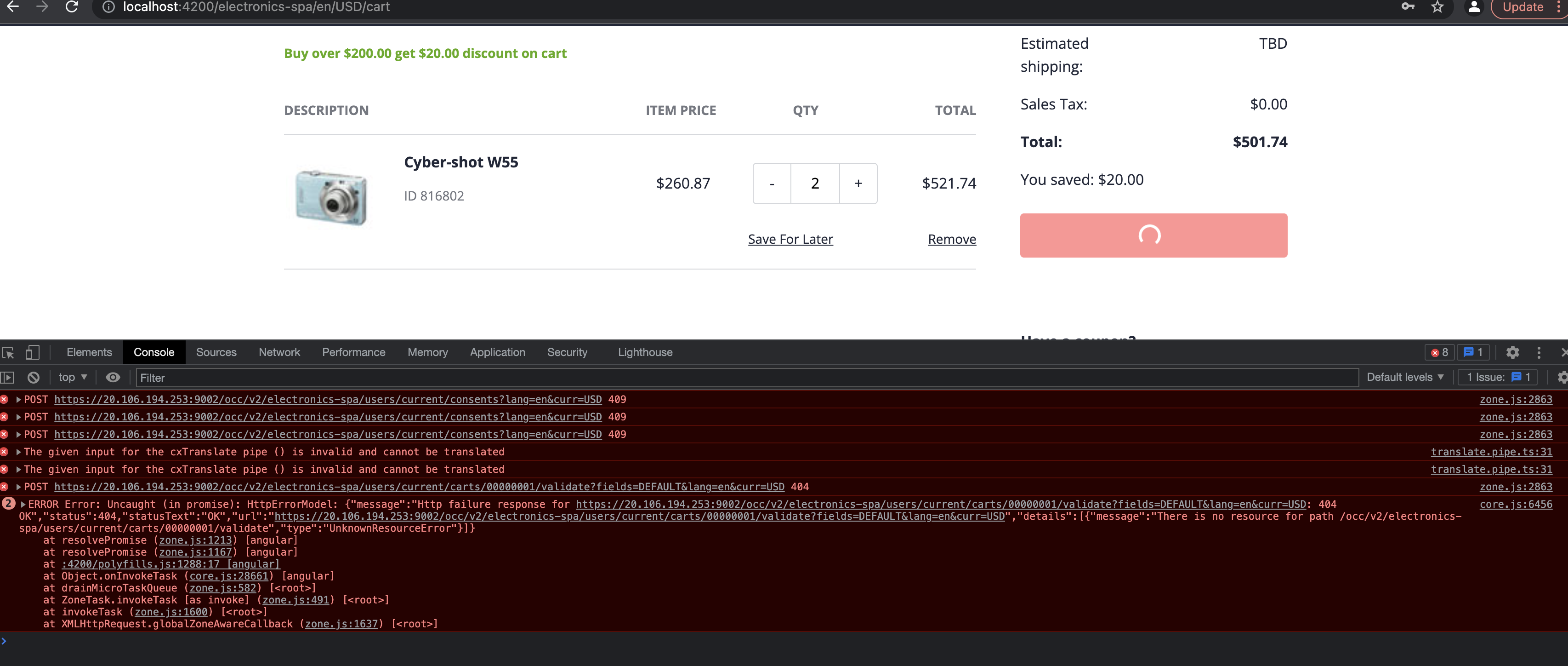Cart Validation Breaks Backward Compatibility with CX 2005 · Issue #14149 · SAP/spartacus · GitHub