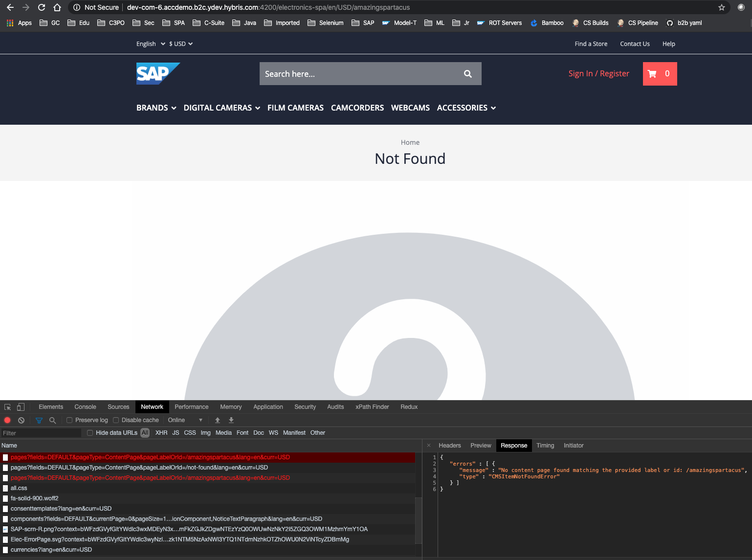 404 page not working · Issue #6372 · SAP/spartacus · GitHub
