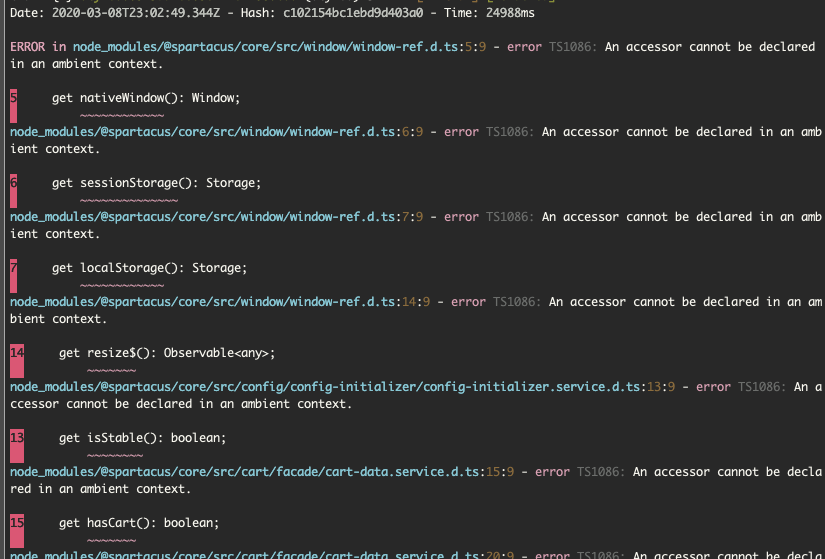 Spartacus.sh script not updated. NG9 · Issue #6856 · SAP/spartacus · GitHub