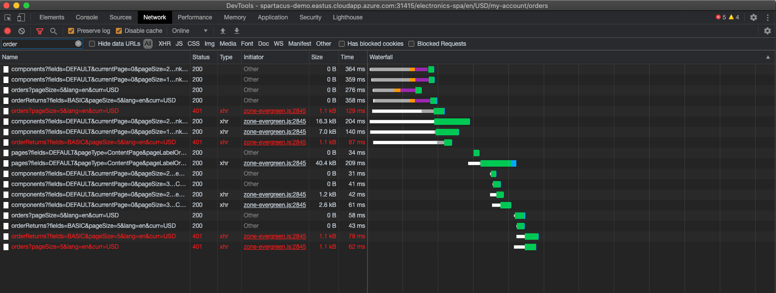 Error message displayed after logout on Order History page · Issue #7865 · SAP/spartacus · GitHub
