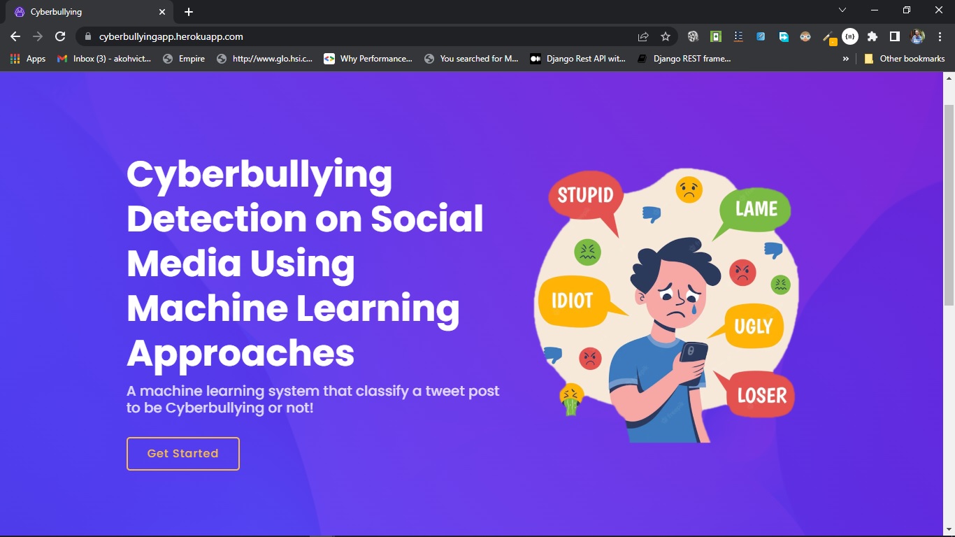 GitHub - Vicolas11/Cyberbullying: A Flask Web Application which detect ...